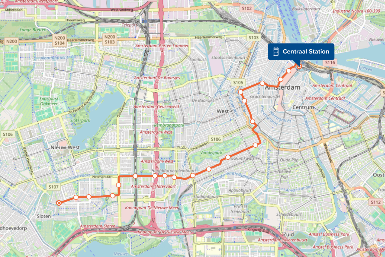 Amsterdam’s Tram Line 2 - Canals of Amsterdam